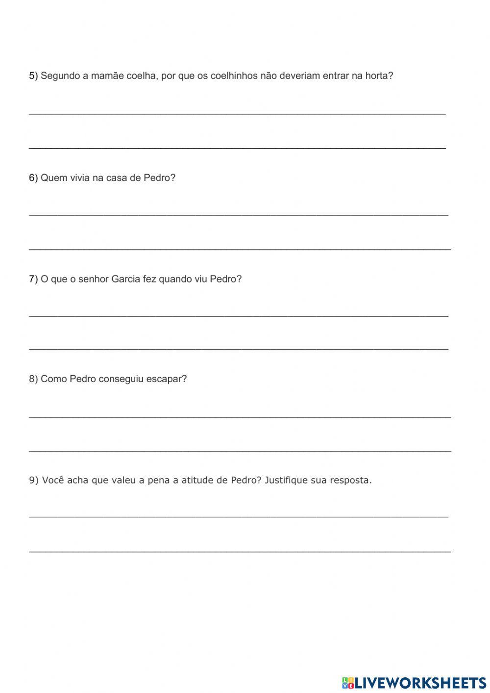 Português online exercise for 5ºano | Live Worksheets