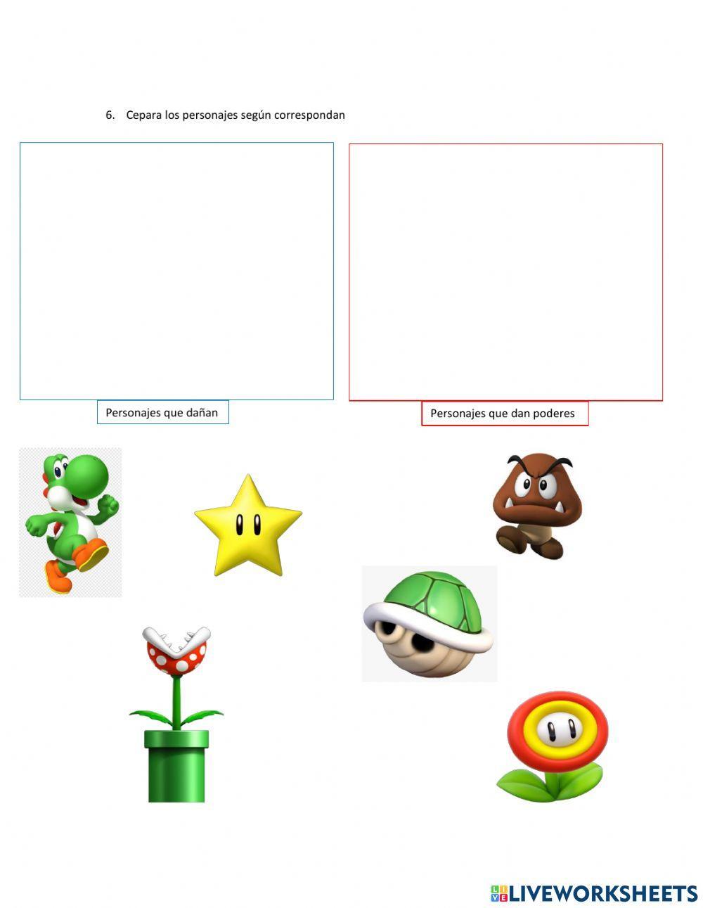 Mario Bros | Free Interactive Worksheets | 2083068