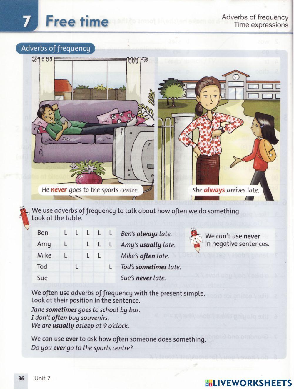 Free time 2083491 | Sol Grisel Golzman | Live Worksheets