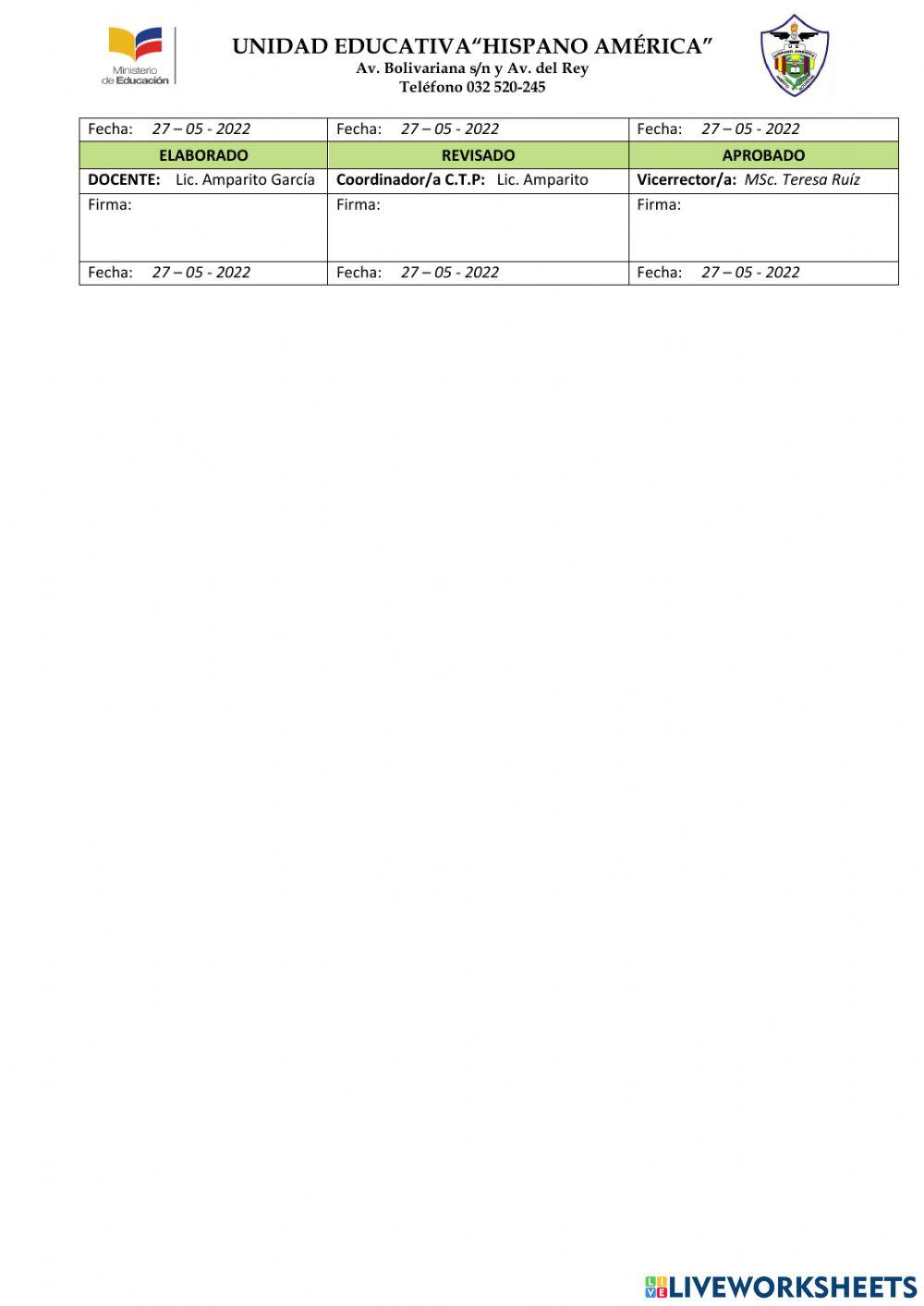 Examen de eess interactive worksheet | Live Worksheets