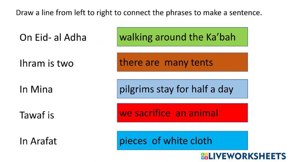 Activity about Hajj for gr1-2 online exercise for | Live Worksheets