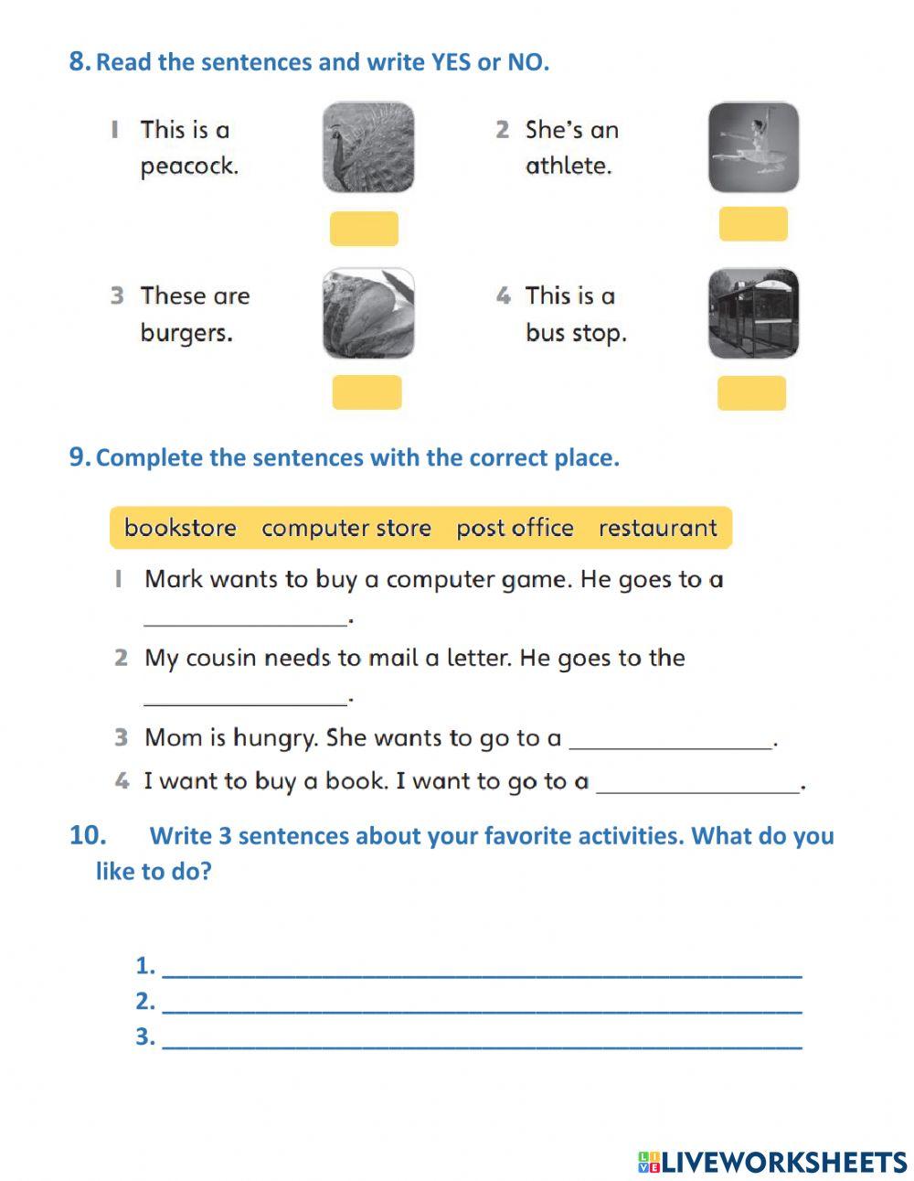 Big English 2.5 - Final Test worksheet | Live Worksheets