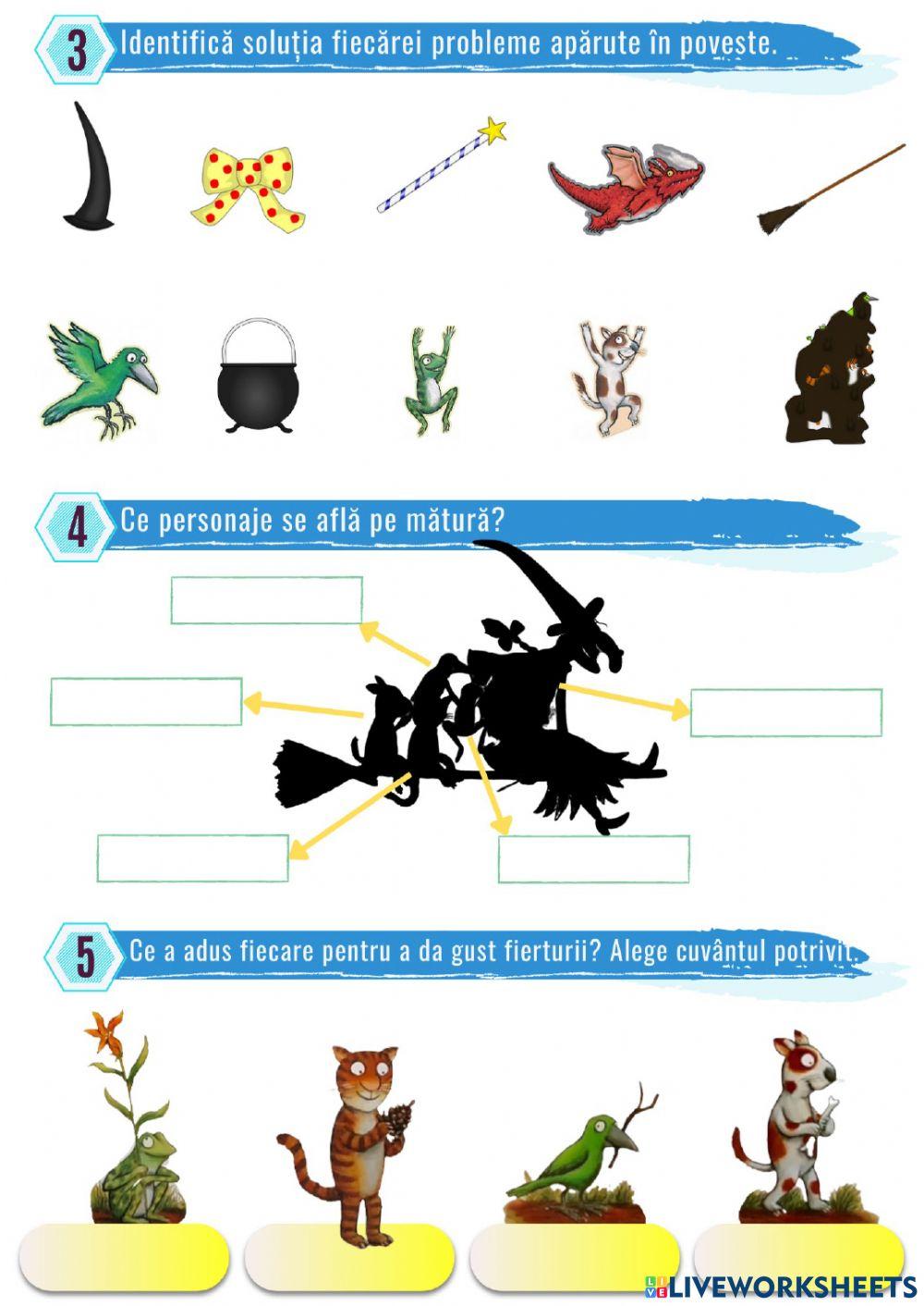 Loc la voi pe măturoi online exercise for | Live Worksheets