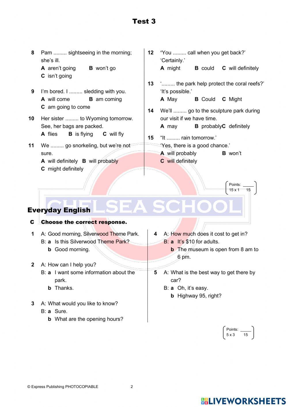 PRIME TIME 2 TEST 3 2859861 | ulabelloexams | Live