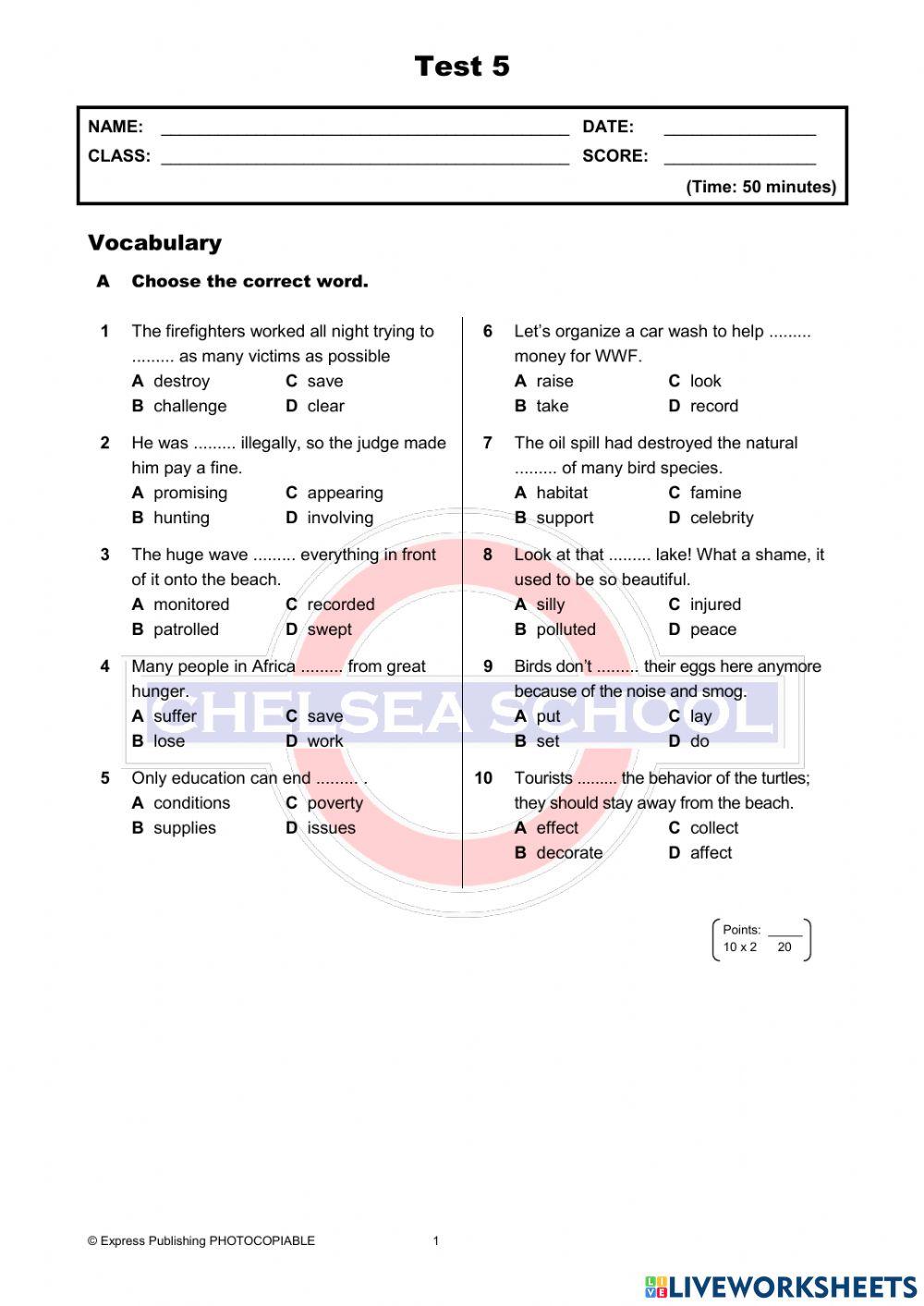 PRIME TIME 2 TE… | Free Interactive Worksheets | 2859909