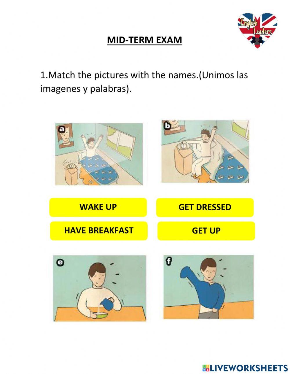 MID-TERM EXAM BASIC SATURDAYS online exercise for | Live Worksheets