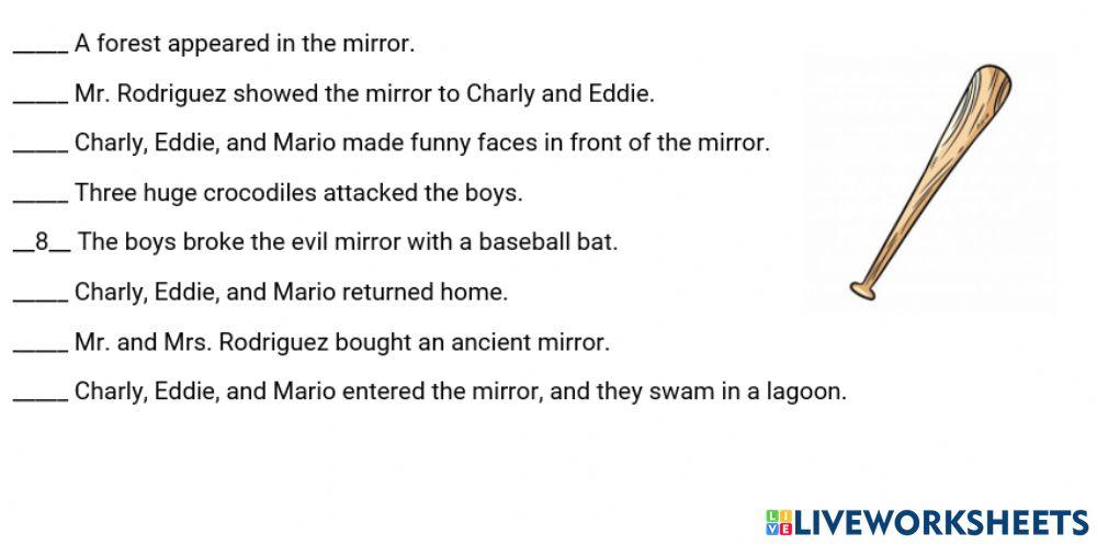 The Mirror exercise | Live Worksheets