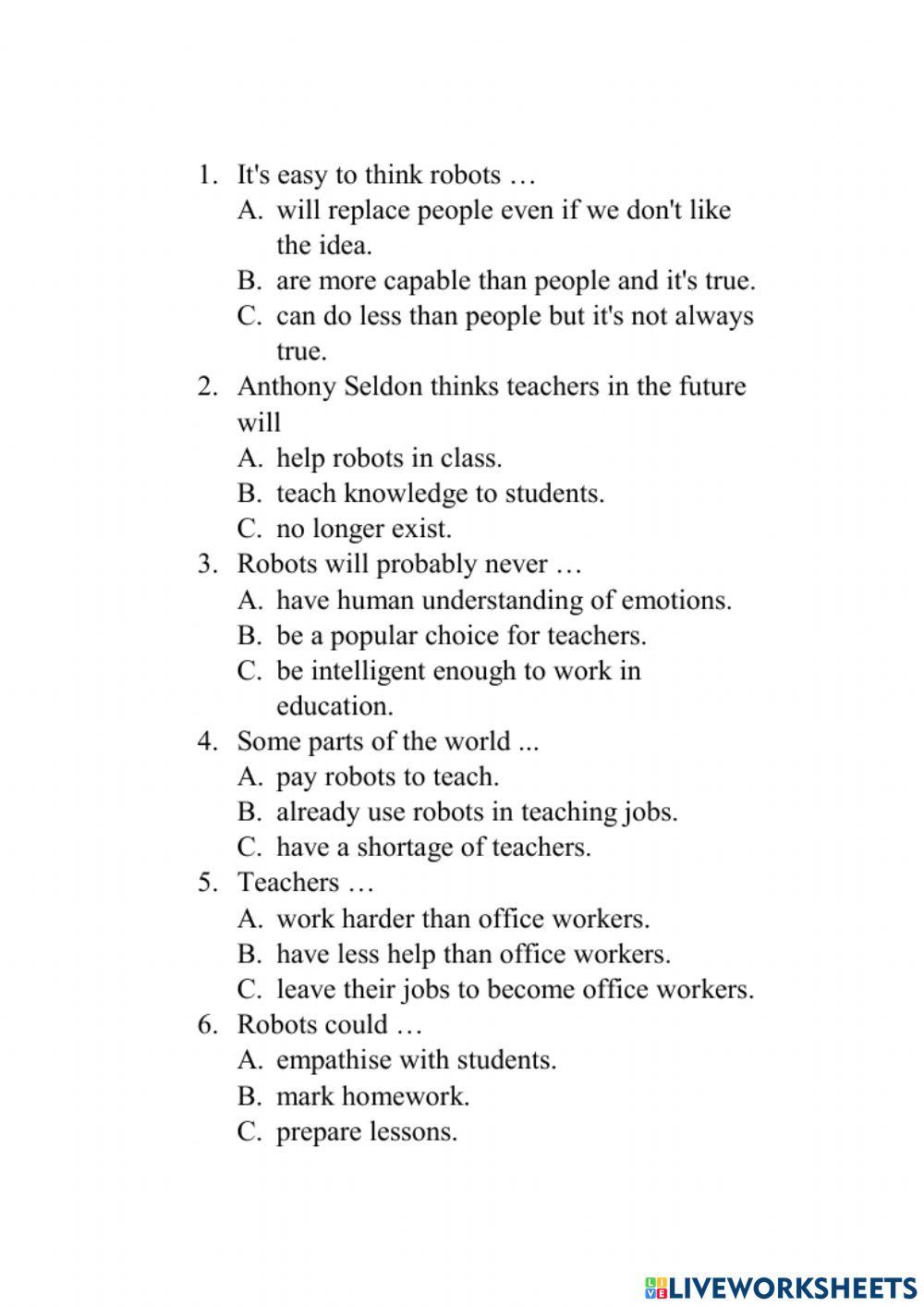 Pdf online exercise: Exercise 2 | Live Worksheets