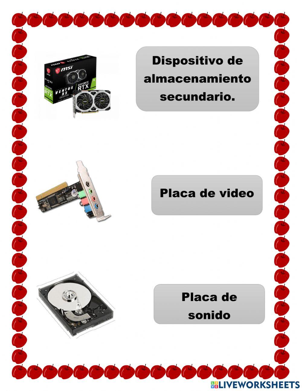 El hardware interno worksheet | Live Worksheets