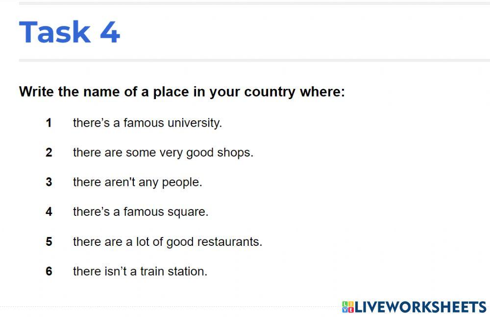 Task 4 - York | trucdaomai | Live Worksheets