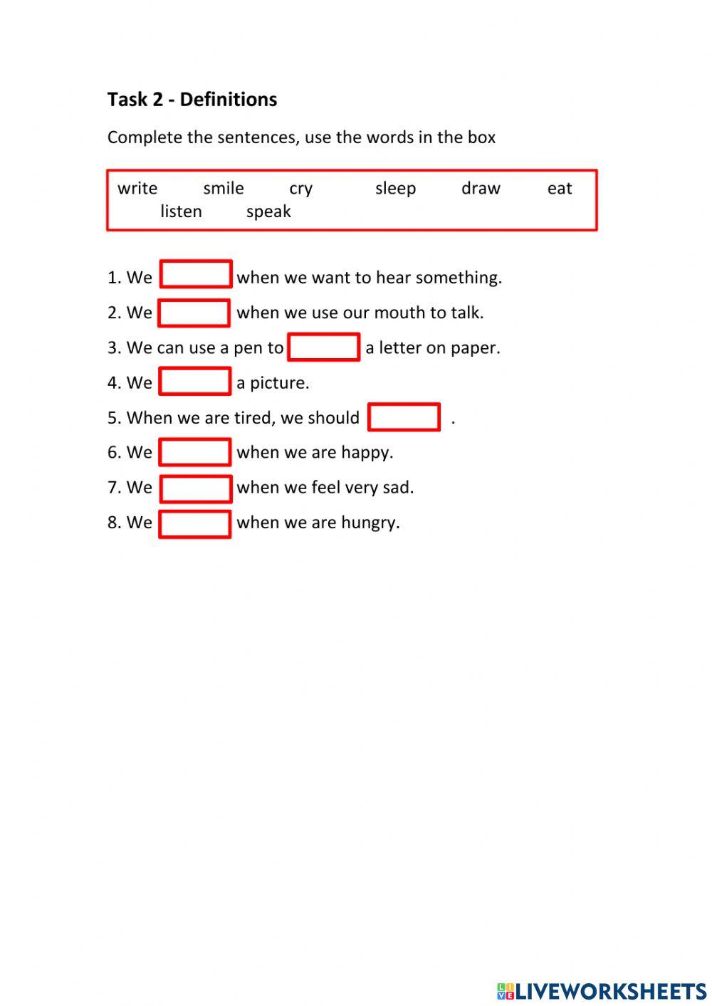 Complete the se… | Free Interactive Worksheets | 2372914