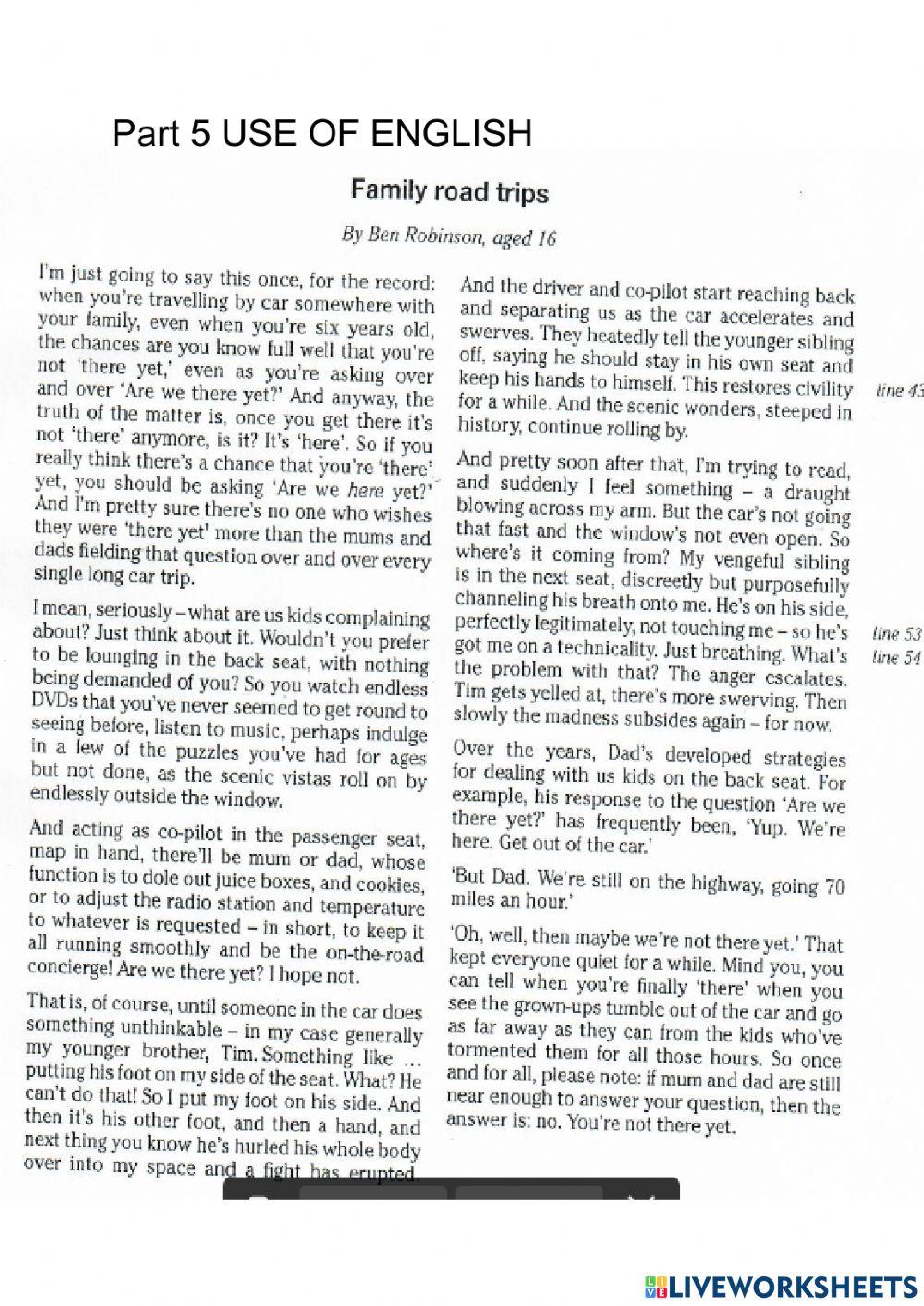 Reading B2 FIRST | Free Interactive Worksheets | 2061309