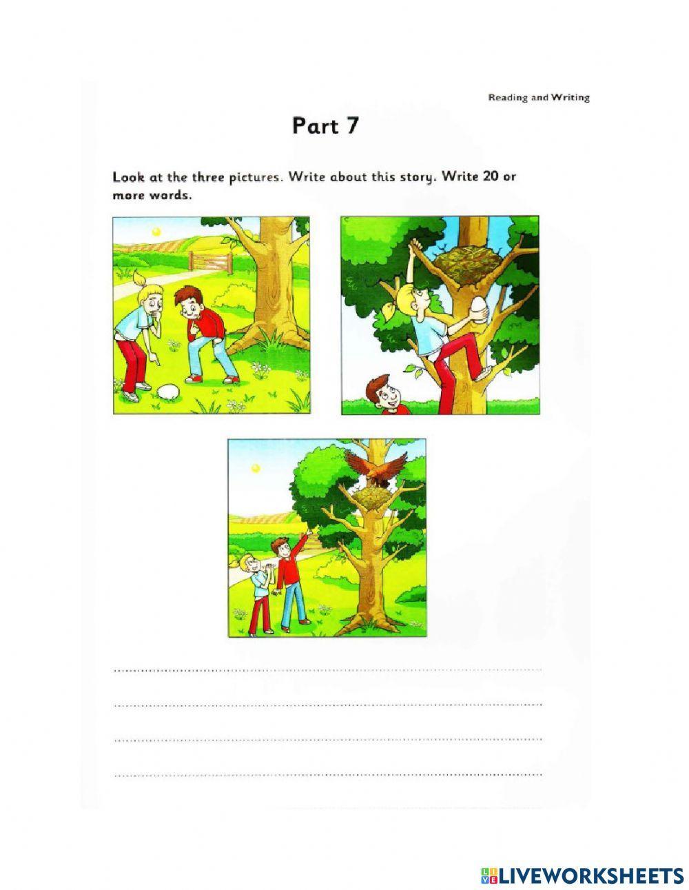 Flyers 2 Test 3 R&W part 6-7 worksheet | Live Worksheets