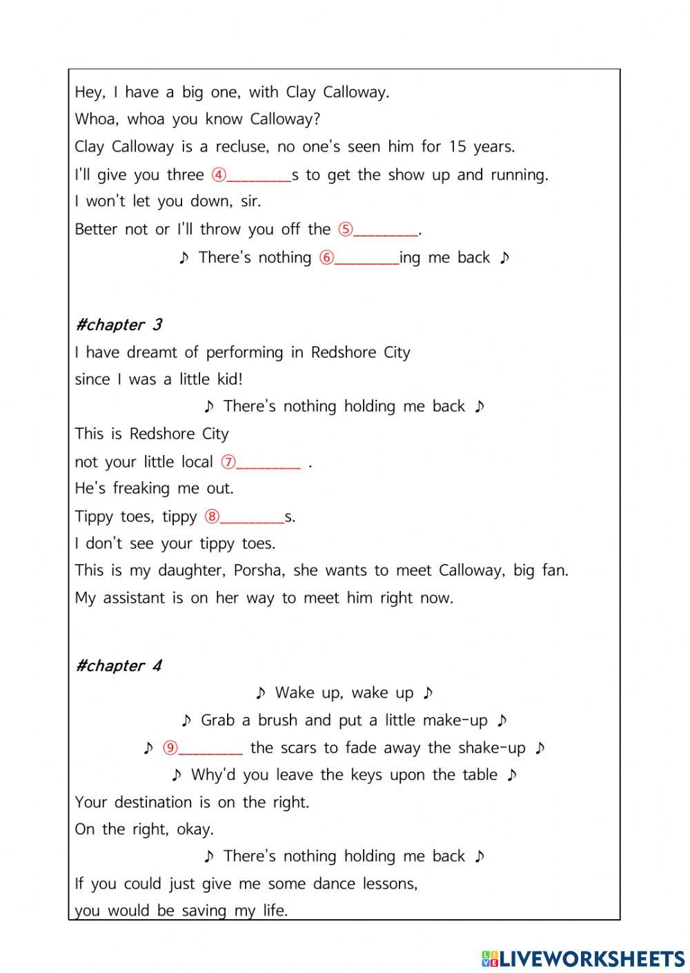 Sing2 worksheet | Live Worksheets