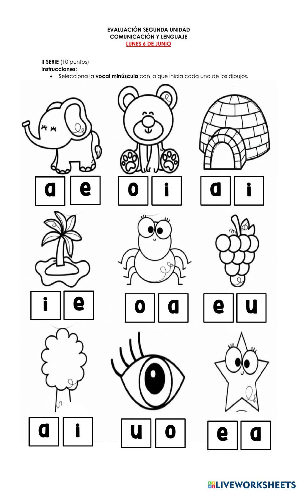 2062032 | Vocales | Cecil Guzmán | LiveWorksheets