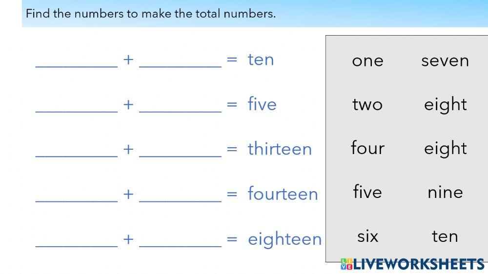 L8 - A11 - Numbers, Logic worksheet | Live Worksheets