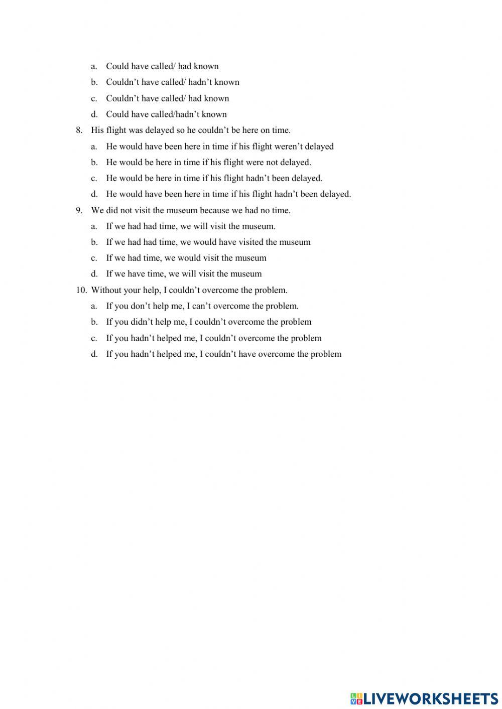 TASK Conditional Sentence Part 2 | Salwa Fauziyyah