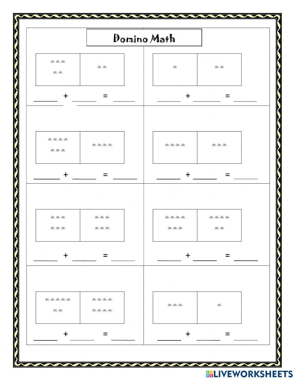 Domino Math 4 | bgellermann1 | Live Worksheets