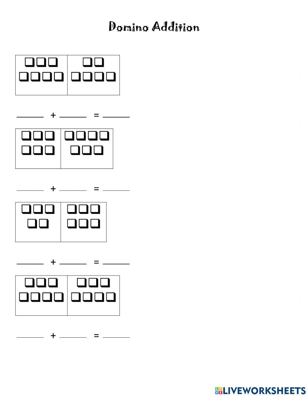 Domino Math 7 worksheet | Live Worksheets