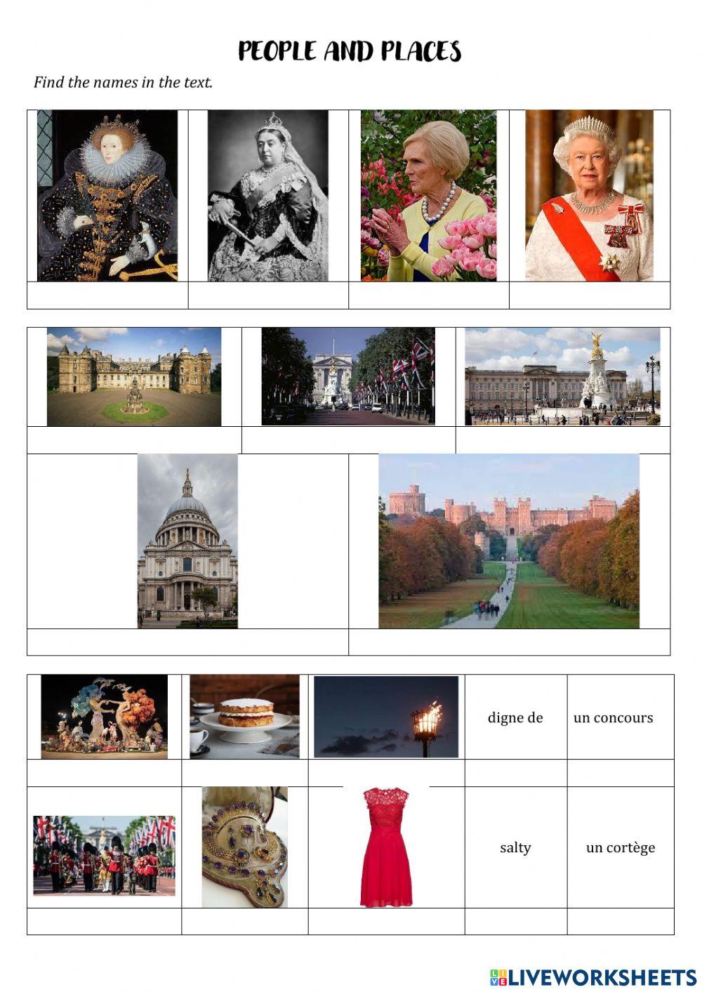 The Queen's Jubilee worksheet | Live Worksheets