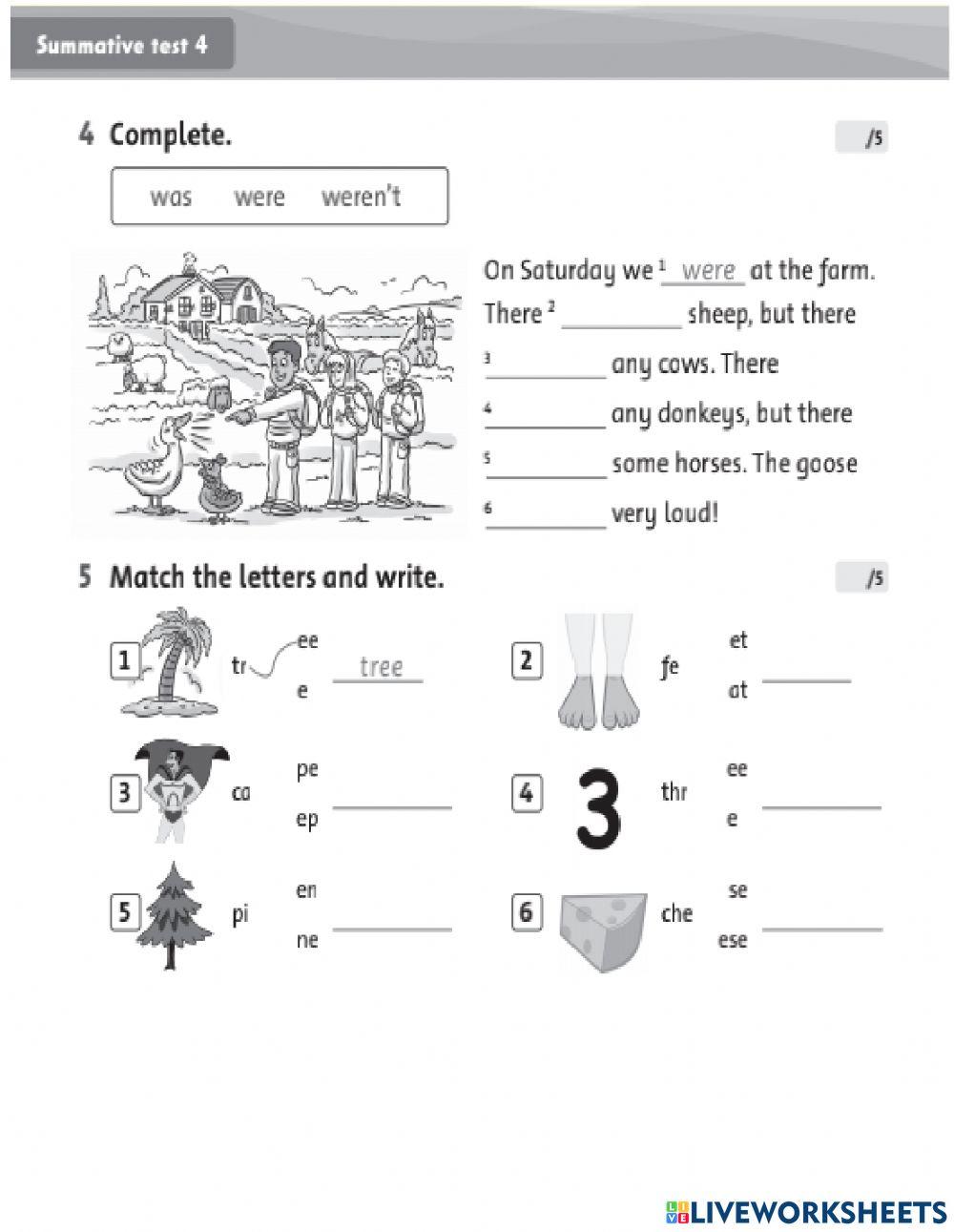 TEST GRADE 4 online exercise for | Live Worksheets