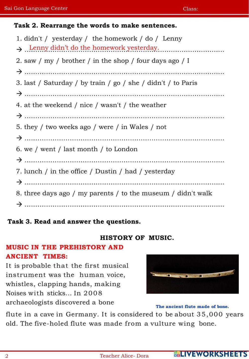 We have a concert activity | Live Worksheets