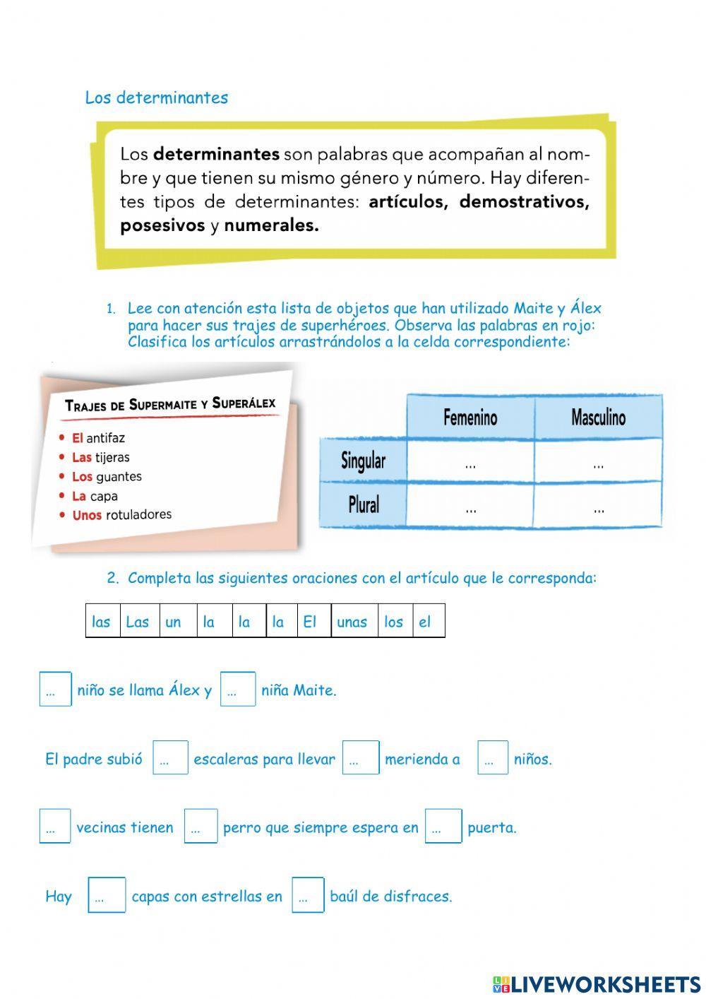 Los determinant… | Free Interactive Worksheets | 2062894