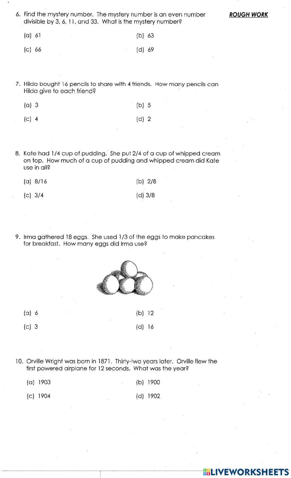 Mathematics Application Summer Exam 2022 New online exercise for | Live ...