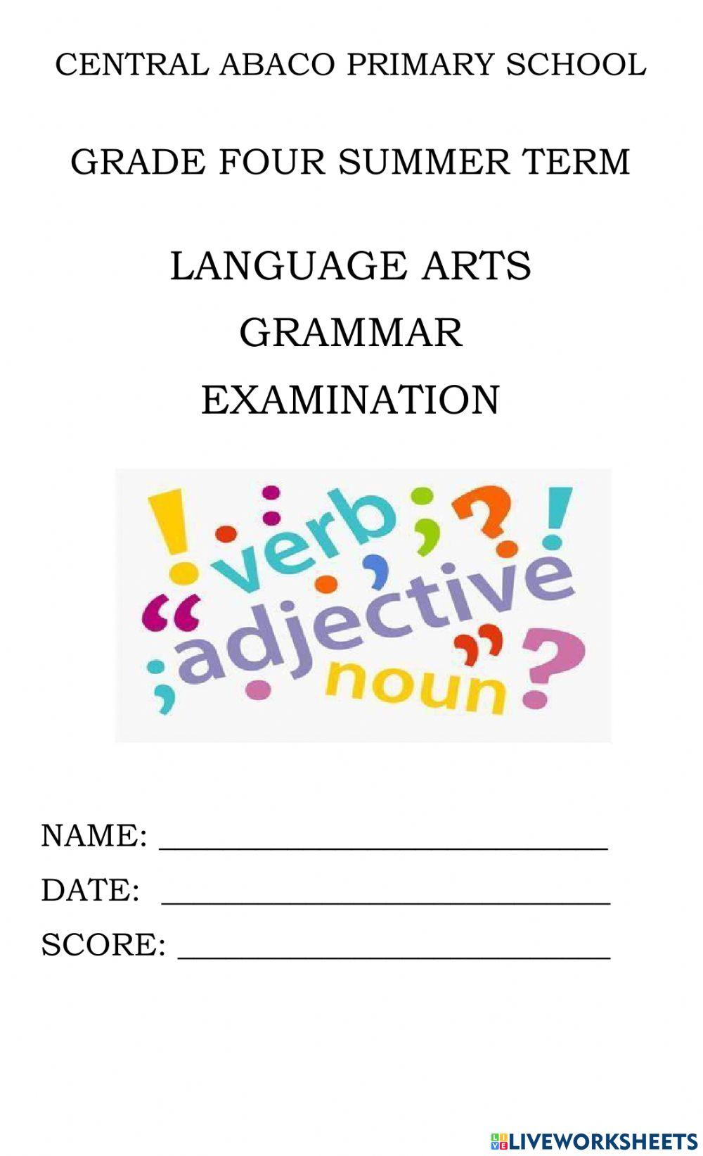 Grammar Summer Exams 2022 New online exercise for | Live Worksheets