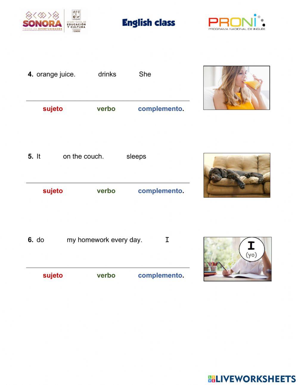PRACTICE FOR TEST - Unscramble Simple present 4032343