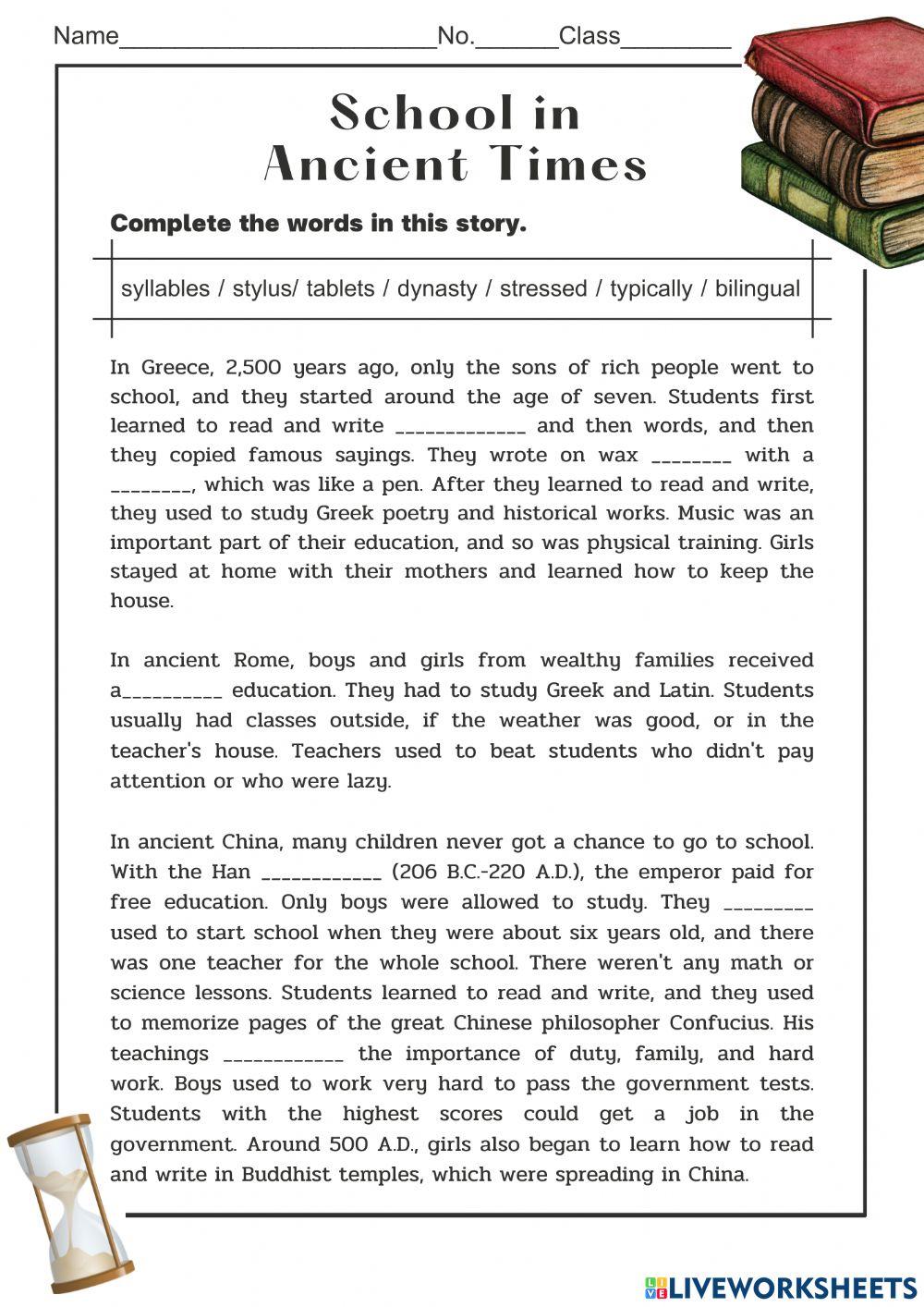 School in Ancient Times 2063291 | Thapanee | Live