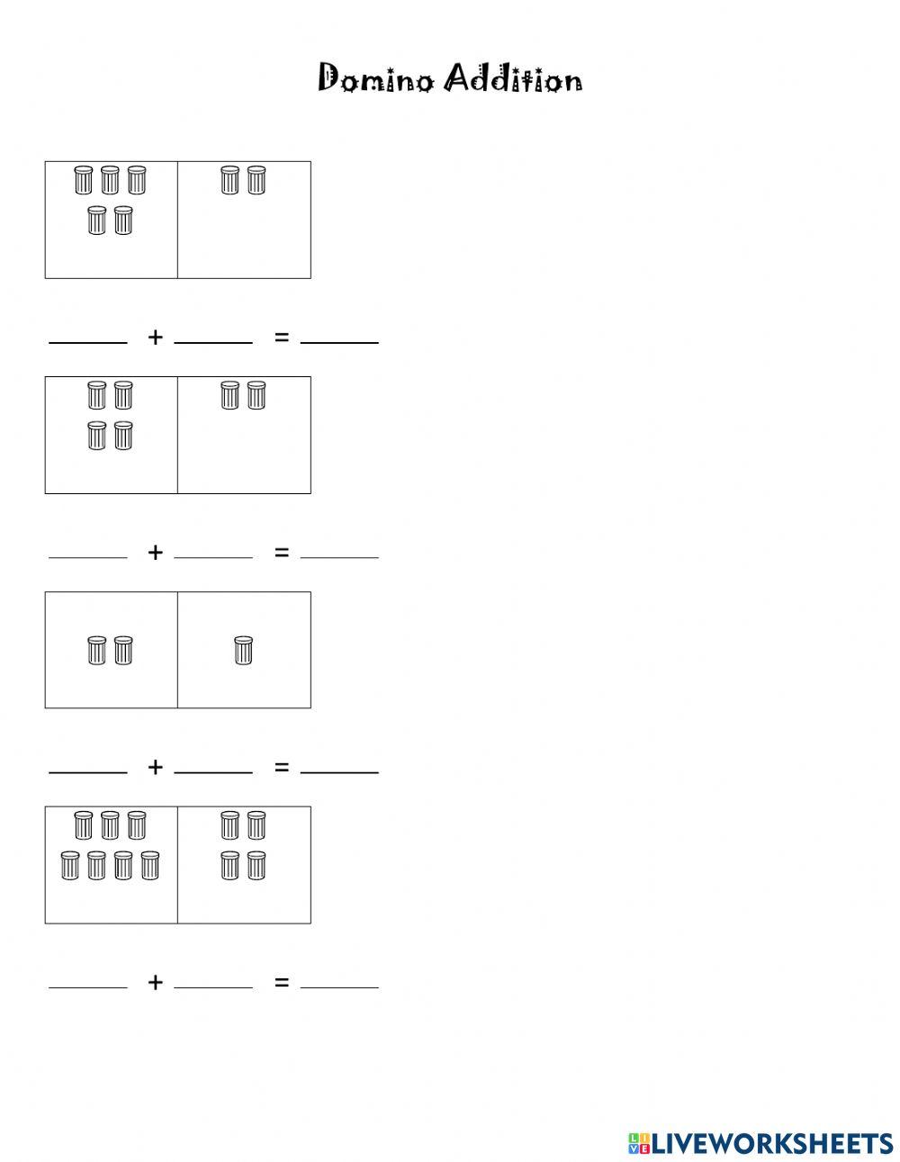 Domino Math 9 worksheet | Live Worksheets