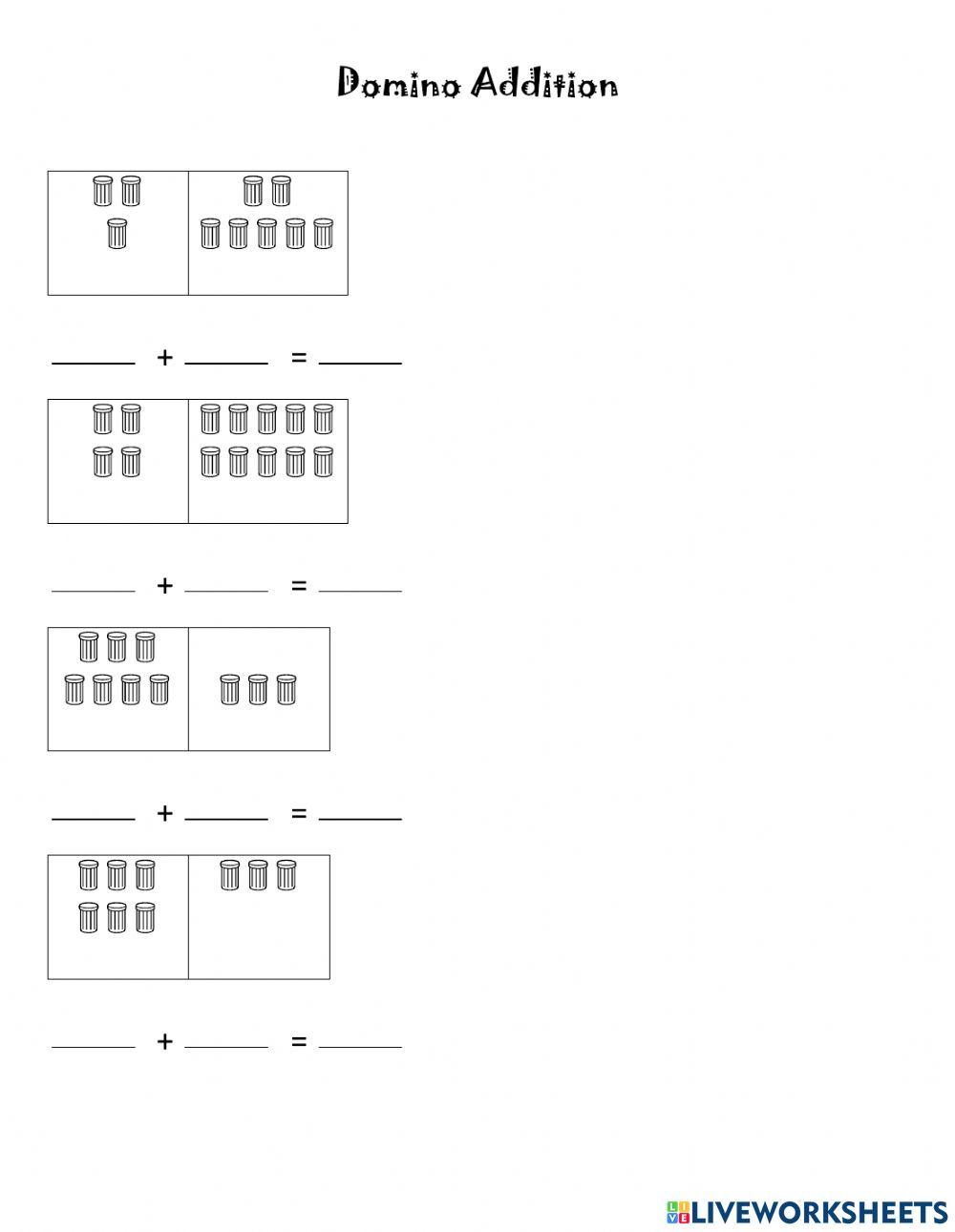 Domino Math 9 worksheet | Live Worksheets