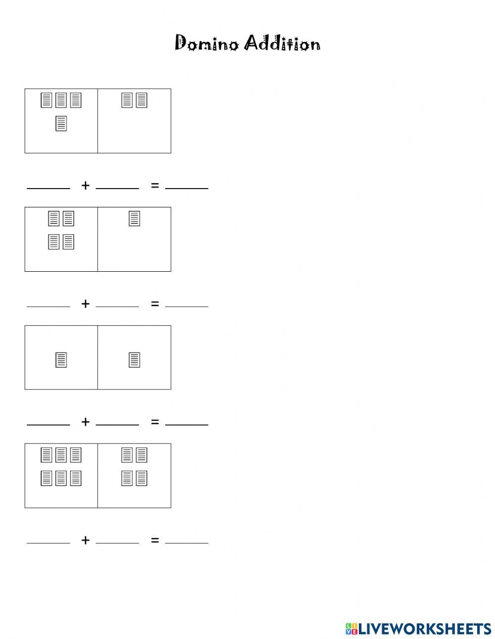 Domino Math 13 worksheet | Live Worksheets