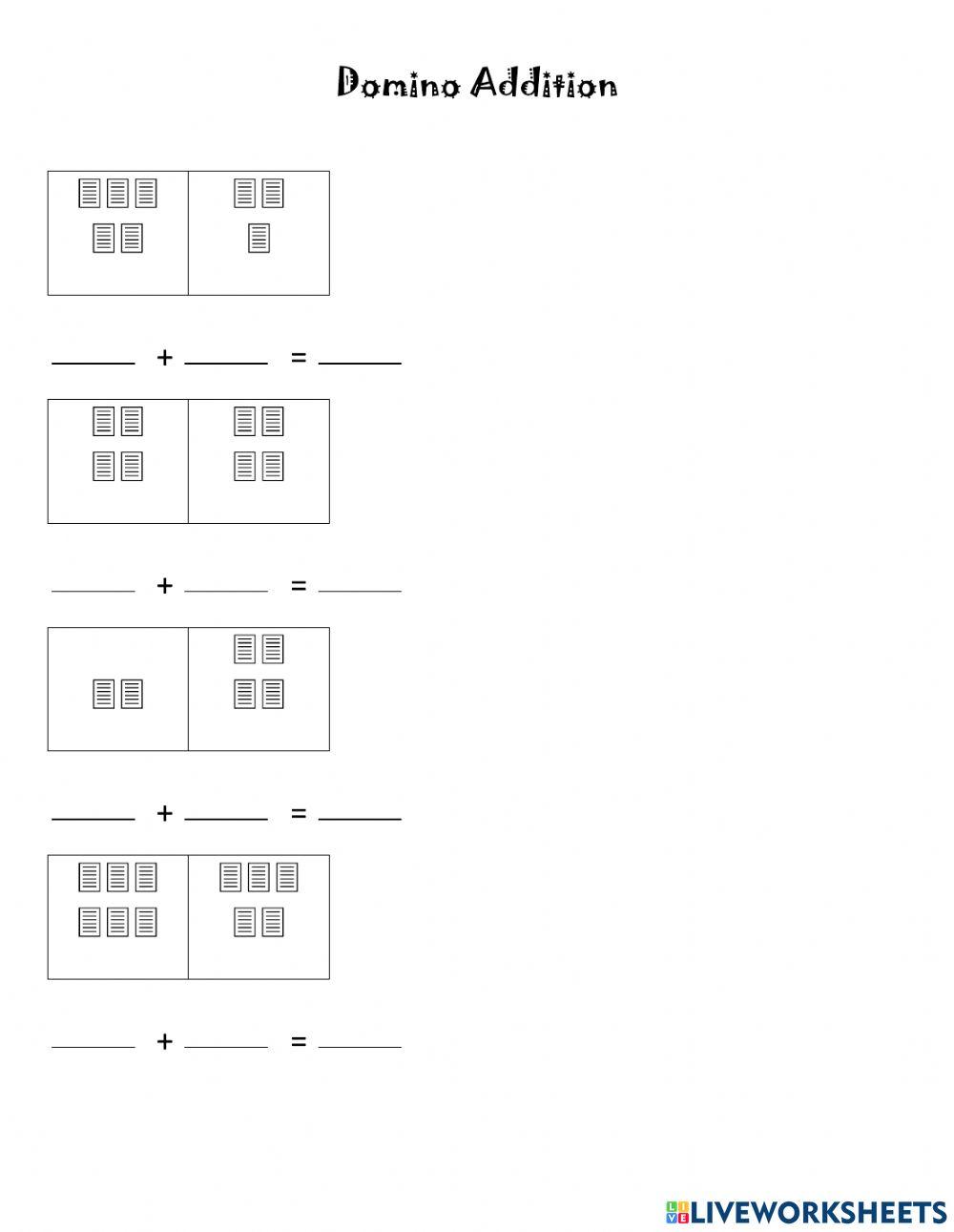 Domino Math 13 worksheet | Live Worksheets