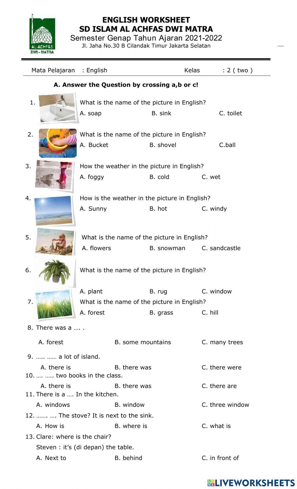 2ND ENGLISH WORKSHEET online exercise for | Live Worksheets