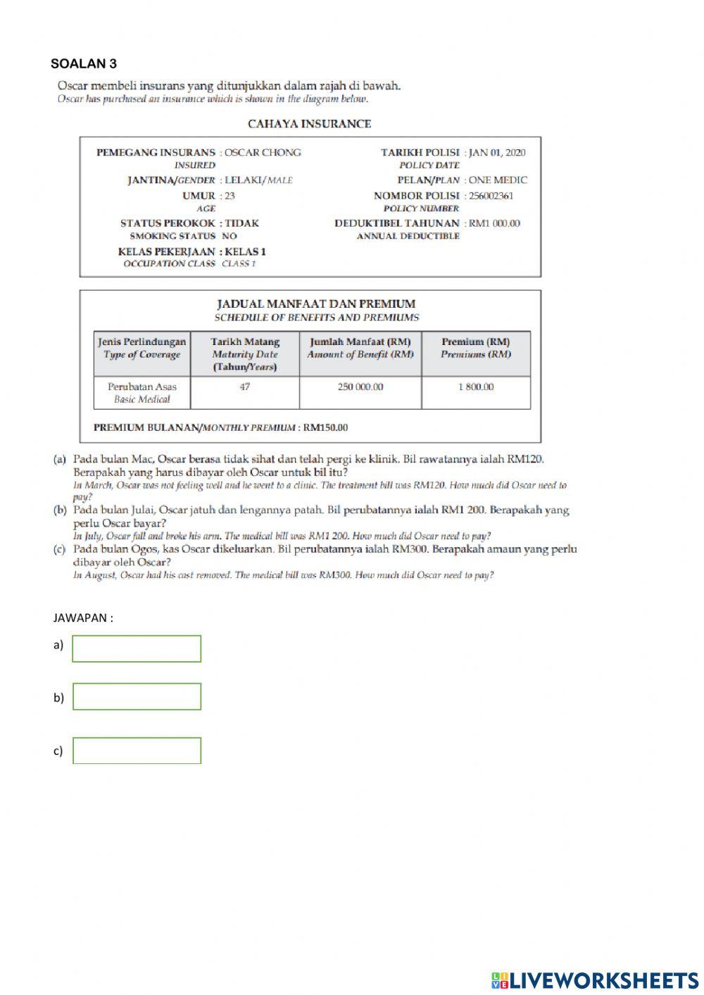 latihan insurans kebakaran dan perubatan 0738