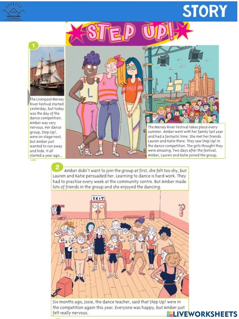 Story -Step Up- worksheet | Live Worksheets