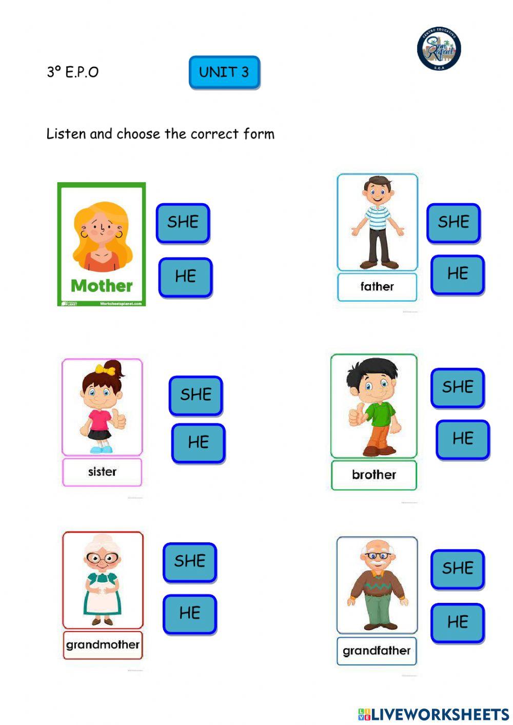 2064087 | Listen and choose the correct form | pepi1234