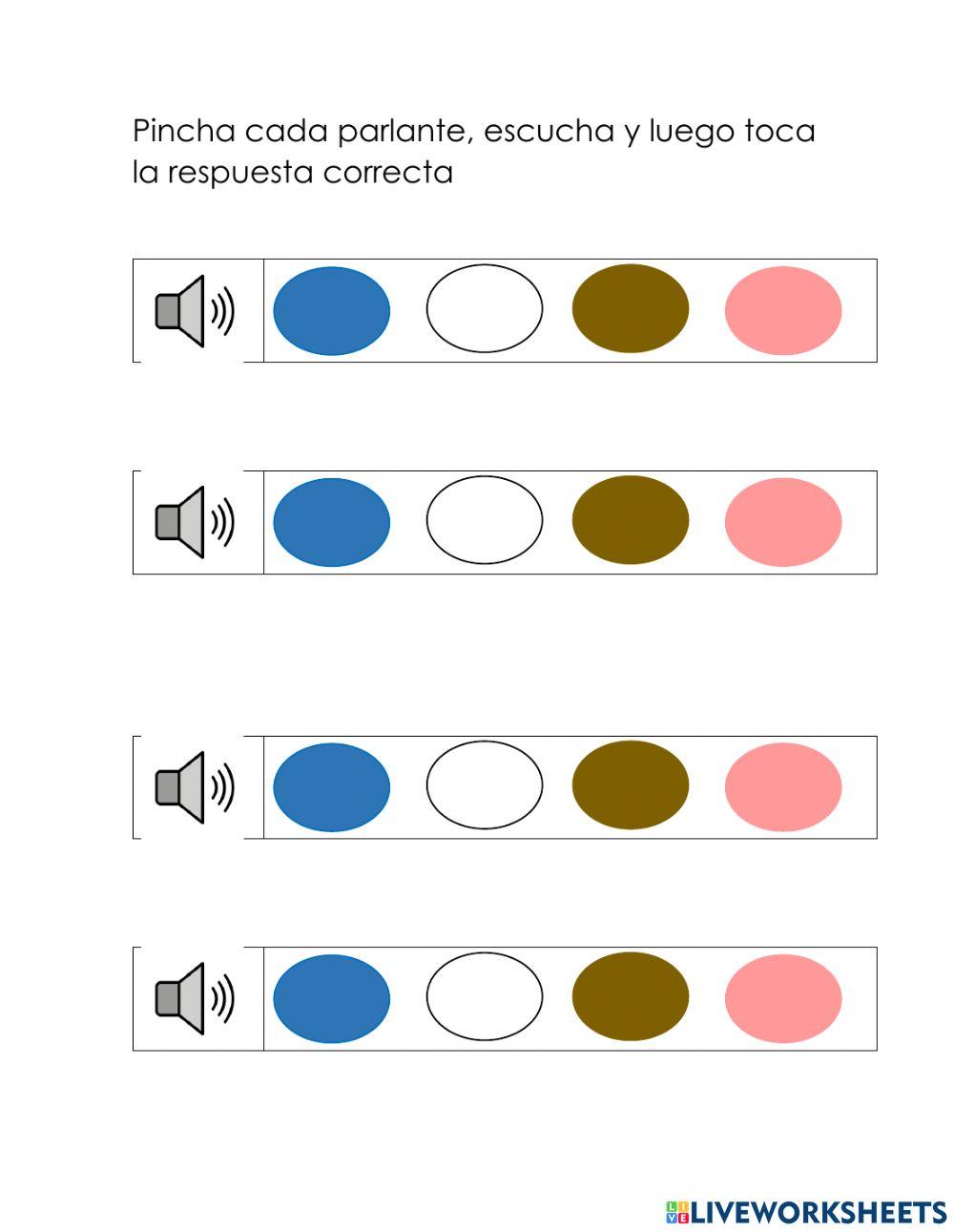 Colores parte 2 worksheet | Live Worksheets
