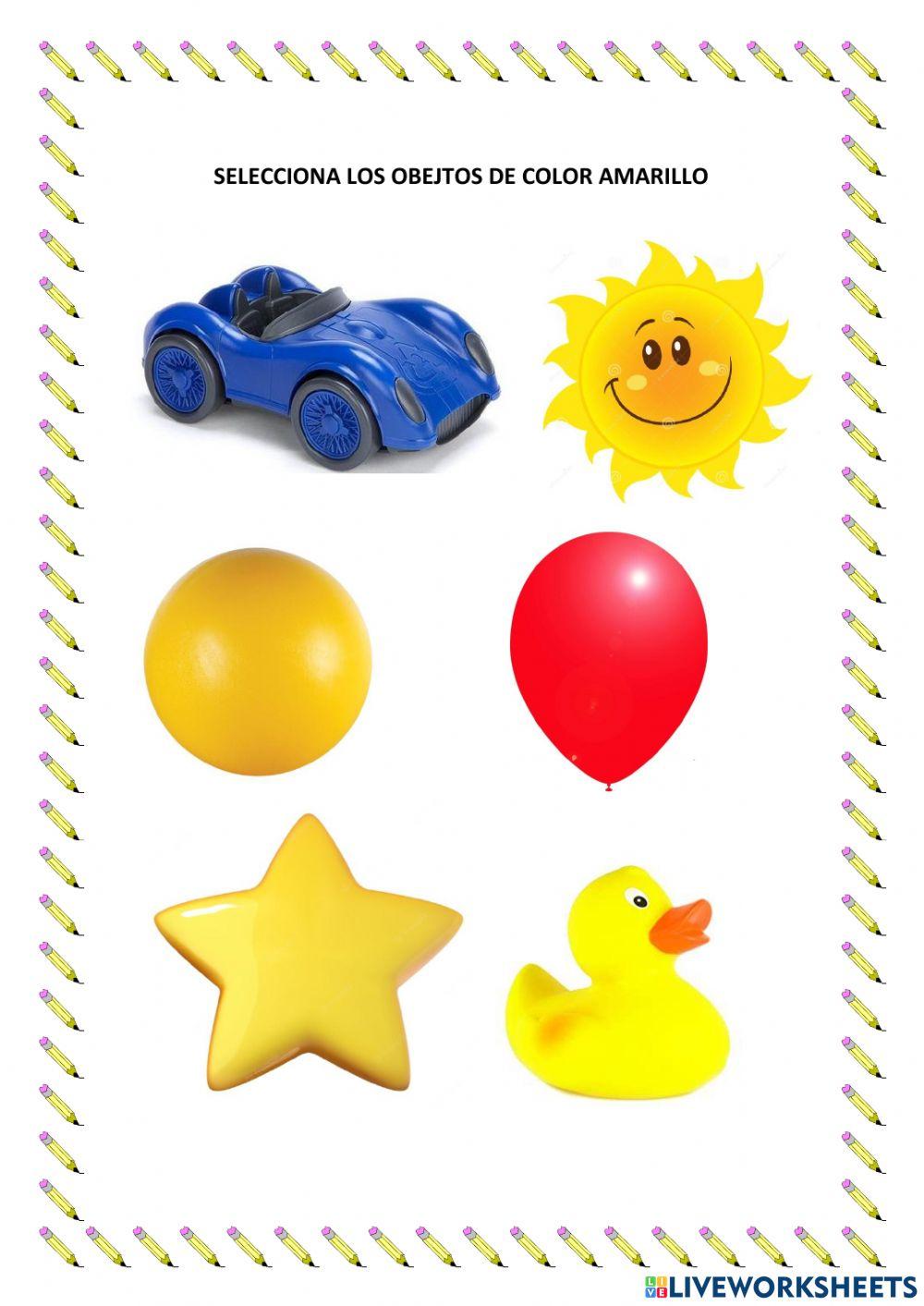 Color amarillo online worksheet for Inicial | Live Worksheets