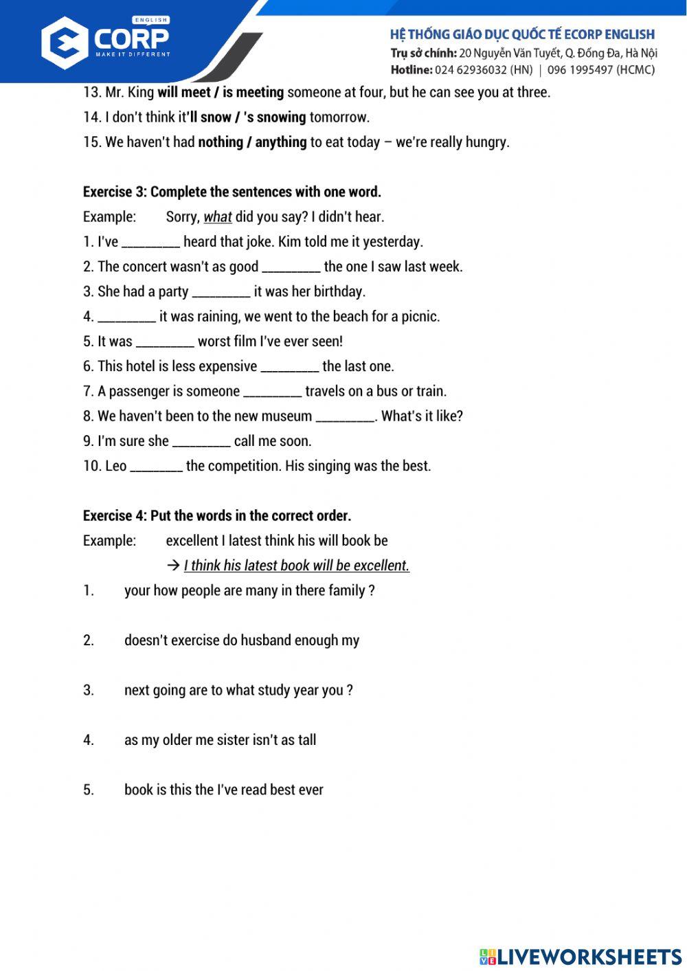 IELTS Foundation - Final test online exercise for | Live Worksheets