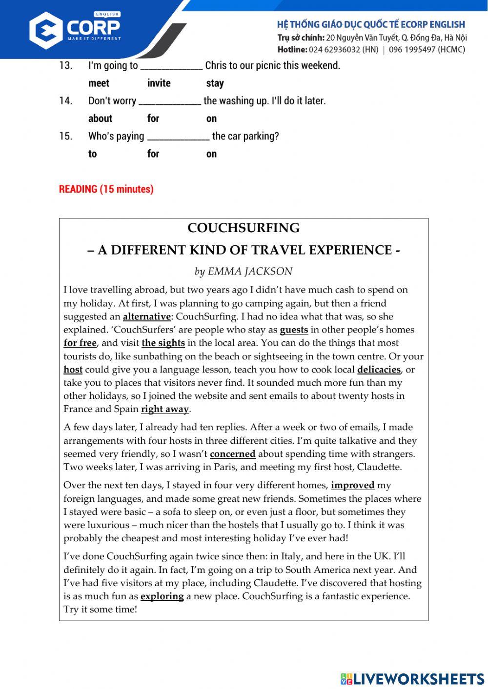 IELTS Foundation - Final test online exercise for | Live Worksheets