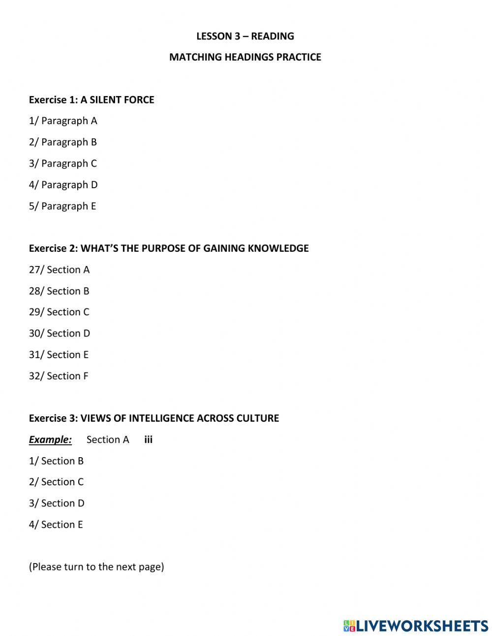 L3 - Reading - AS 2064529 | Tung Hoang | Live Worksheets