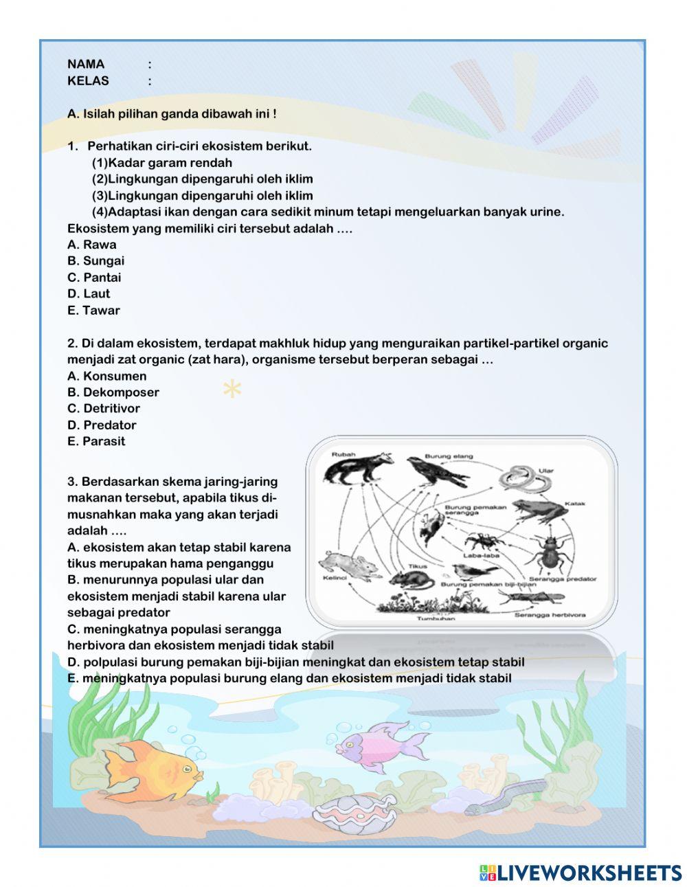 Pdf online worksheet: LKPD Biologi | Live Worksheets