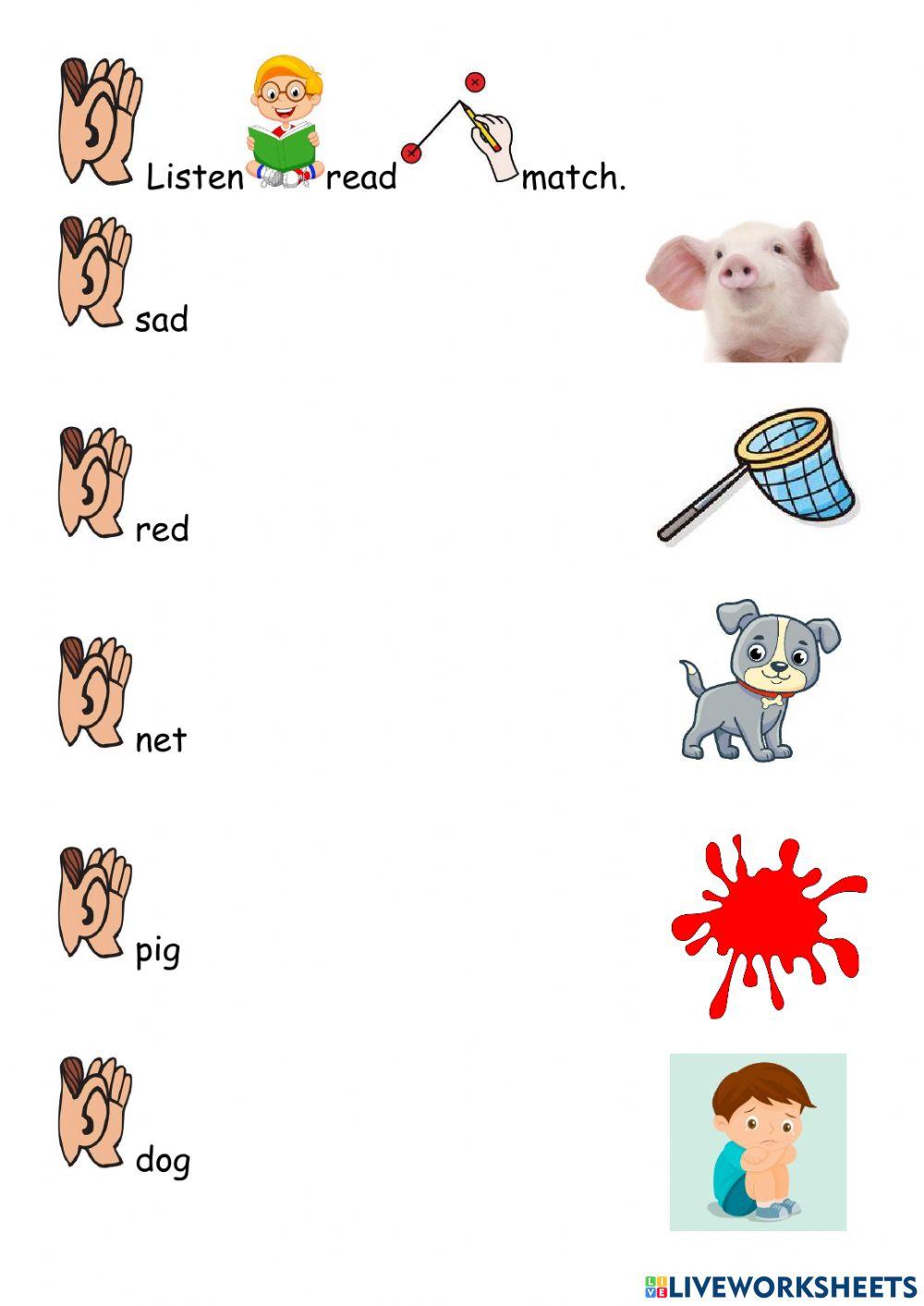 CVC words worksheet for 1st Form | Live Worksheets