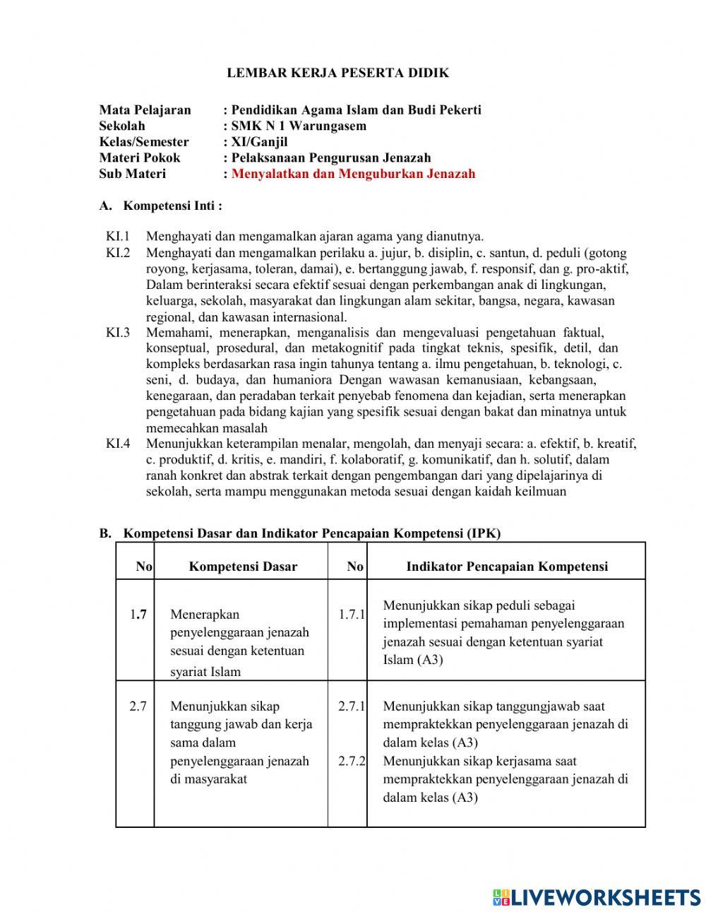 Nnka worksheet | Live Worksheets
