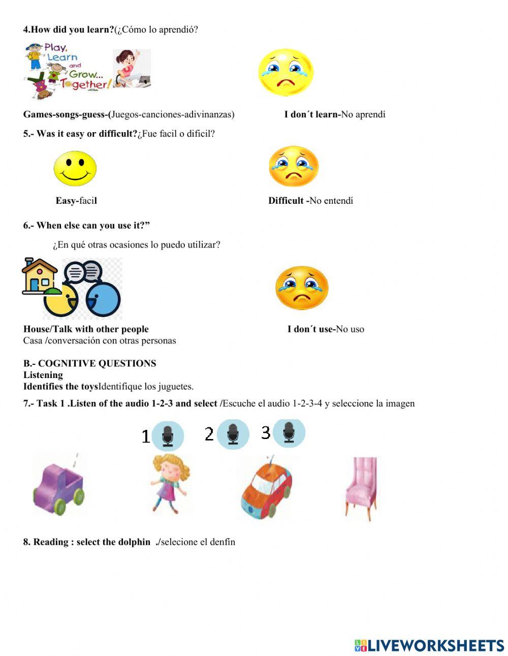 English online exercise for INICIAL | Live Worksheets