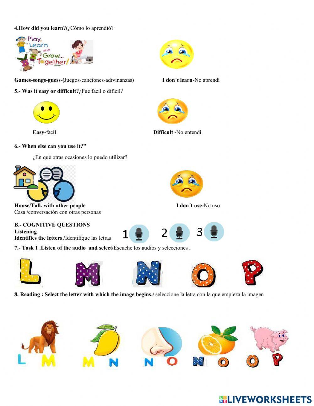 English online exercise for 1ST | Live Worksheets