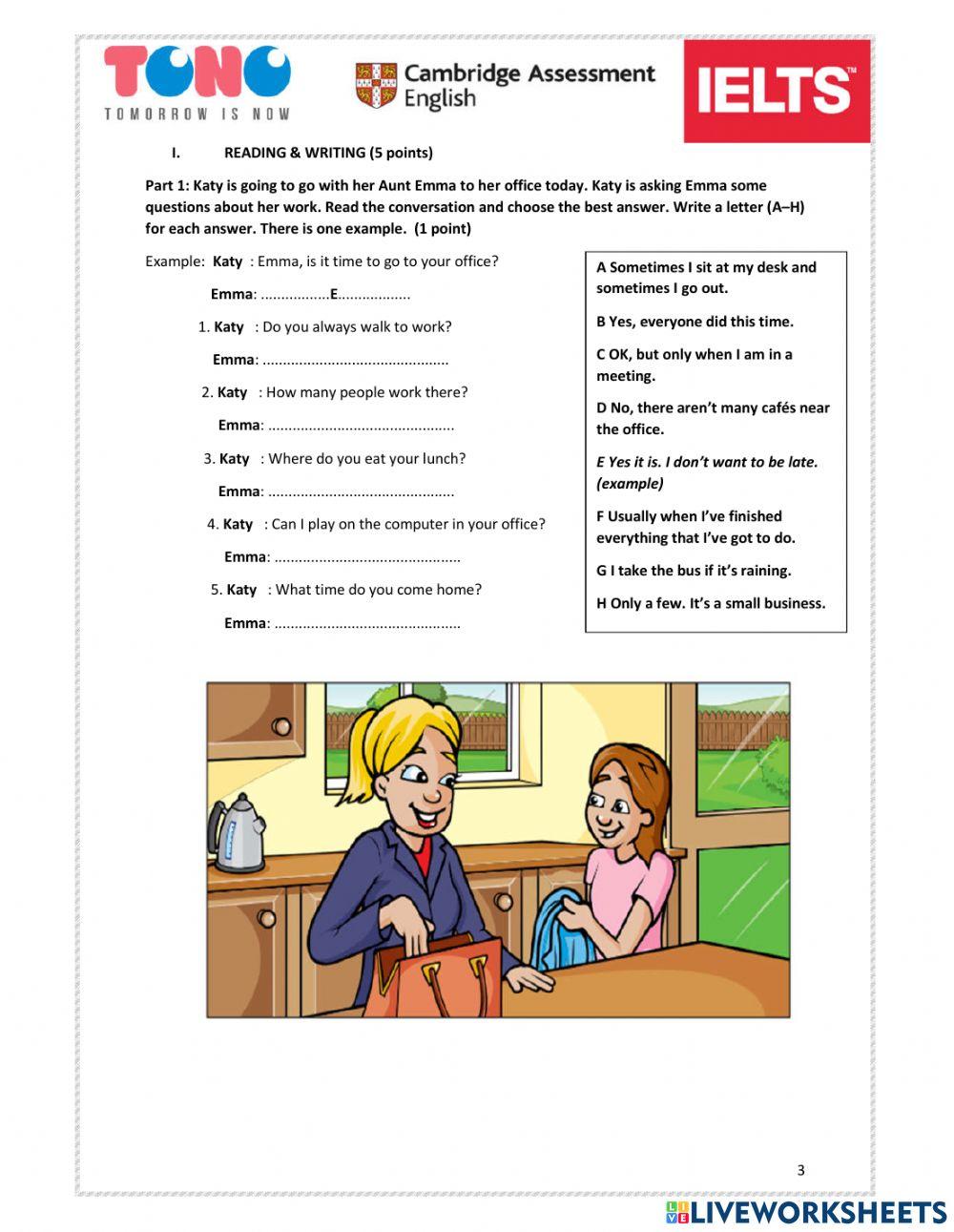 Placement test-Flyer worksheet | Live Worksheets